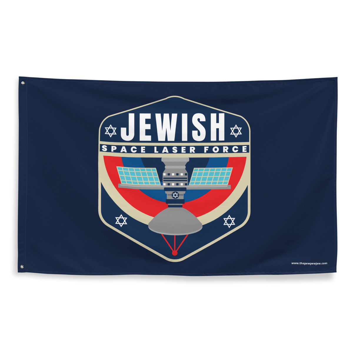 Jewish Space Laser Force Flag – The Pew Pew Jew